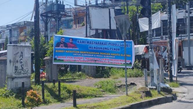 Muncul Spanduk Dukung Bobby-Nagita Maju di Pilgub Sumut - Seputar Sumut Muncul Spanduk Dukung Bobby-Nagita Maju di Pilgub Sumut - Seputar Sumut